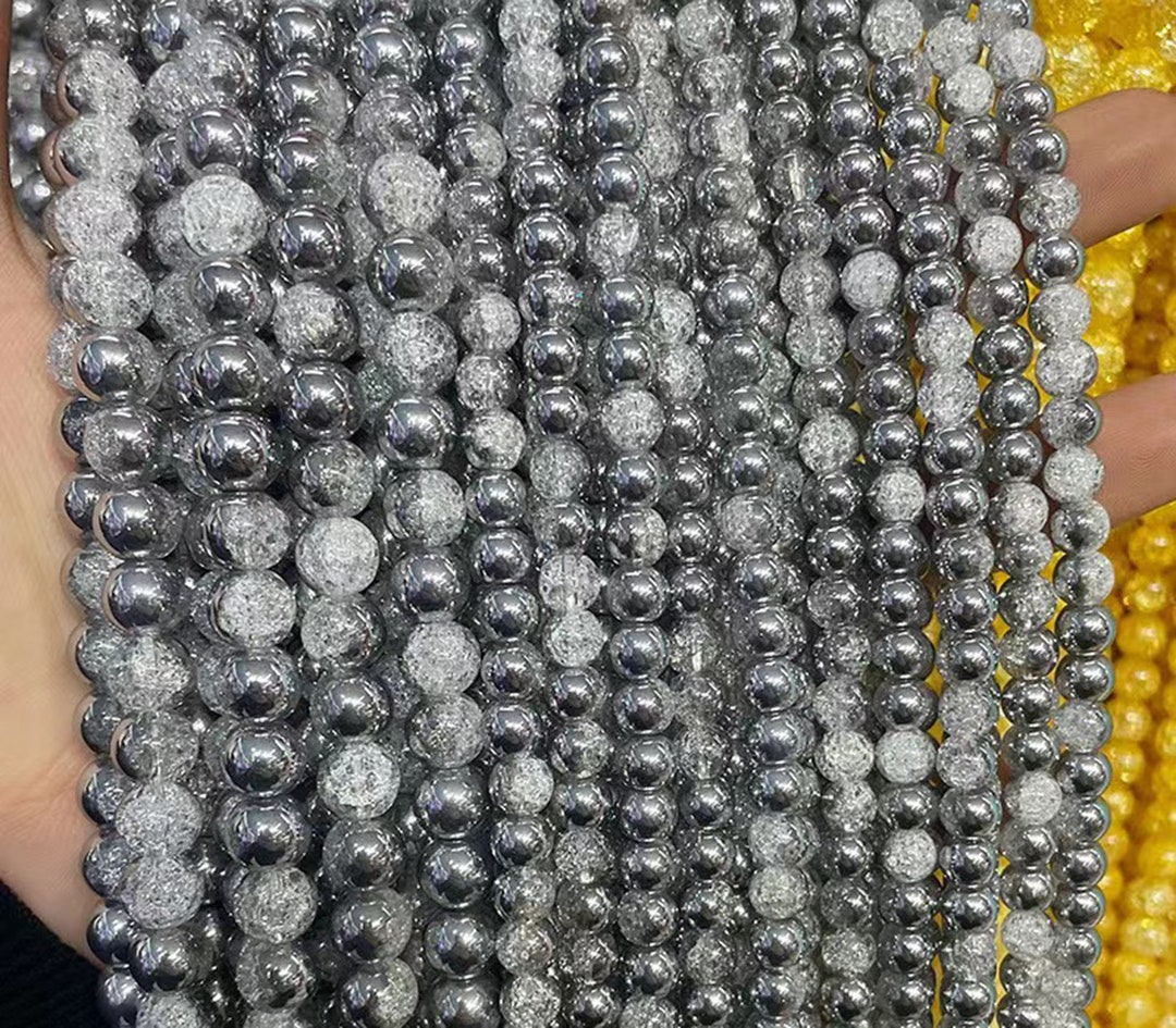 Rainbow Crystal Quartz Round Beads,electroplating Snow Rock Crystal ...
