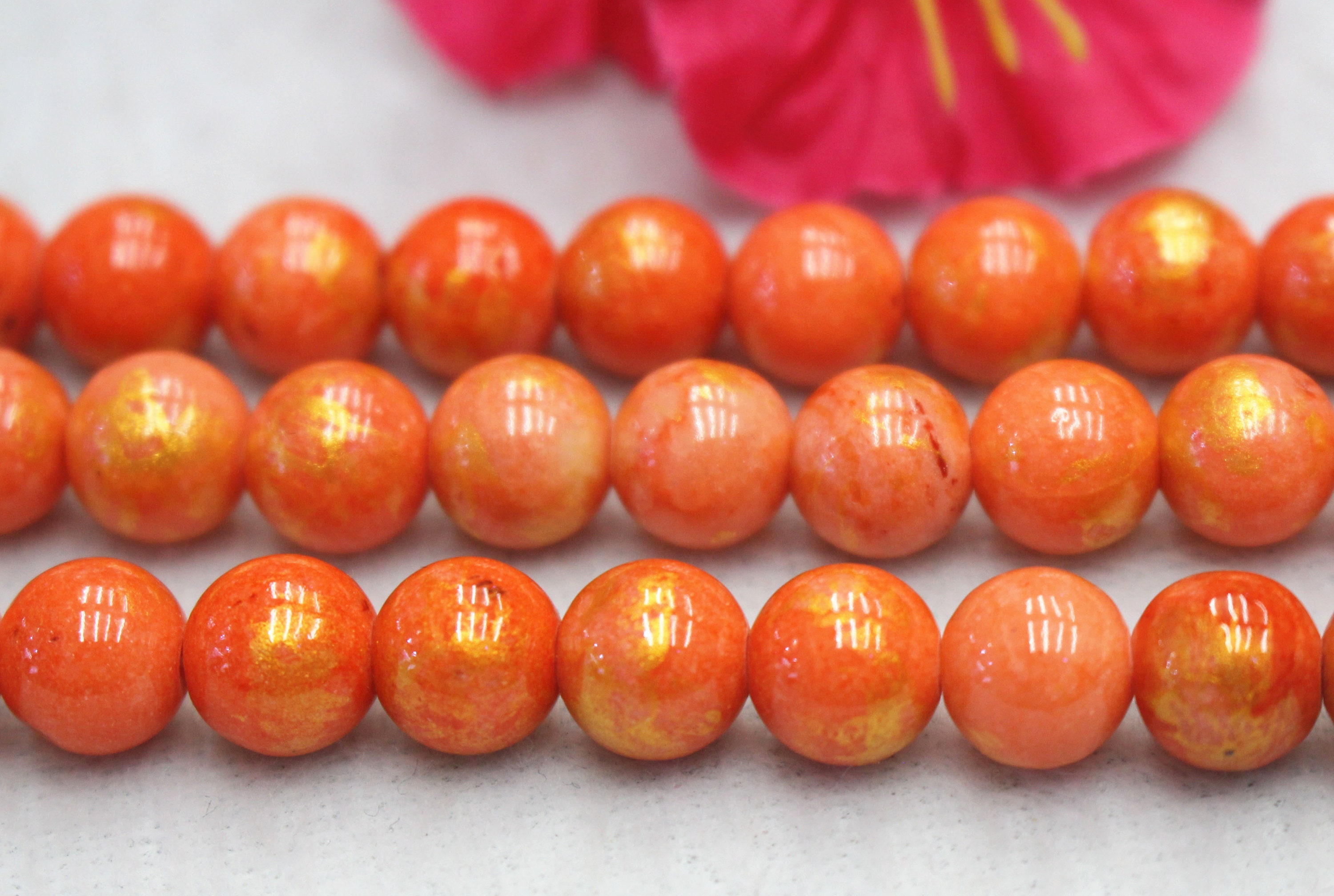 Orange Gold Jade Beads,red Mountain Jade Beads,red Malaysian Jade Beads ...