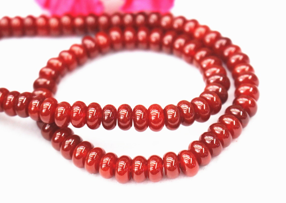 Natural Red Agate Beads4x6mm 5x8mm Red Agate Rondelle - Etsy