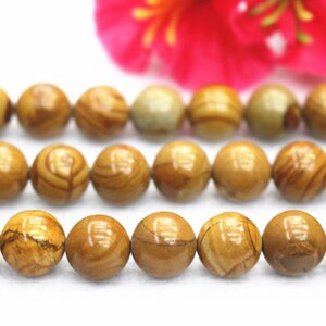 Natural A Wood Jasper Gemstone Beads,6mm 8mm 10mm 12mm Wood Jasper ...