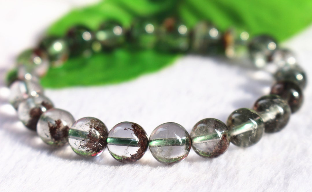 Beaded Bracelets,naturalaa Genuine Green Phantom Quartz Bracelet ...