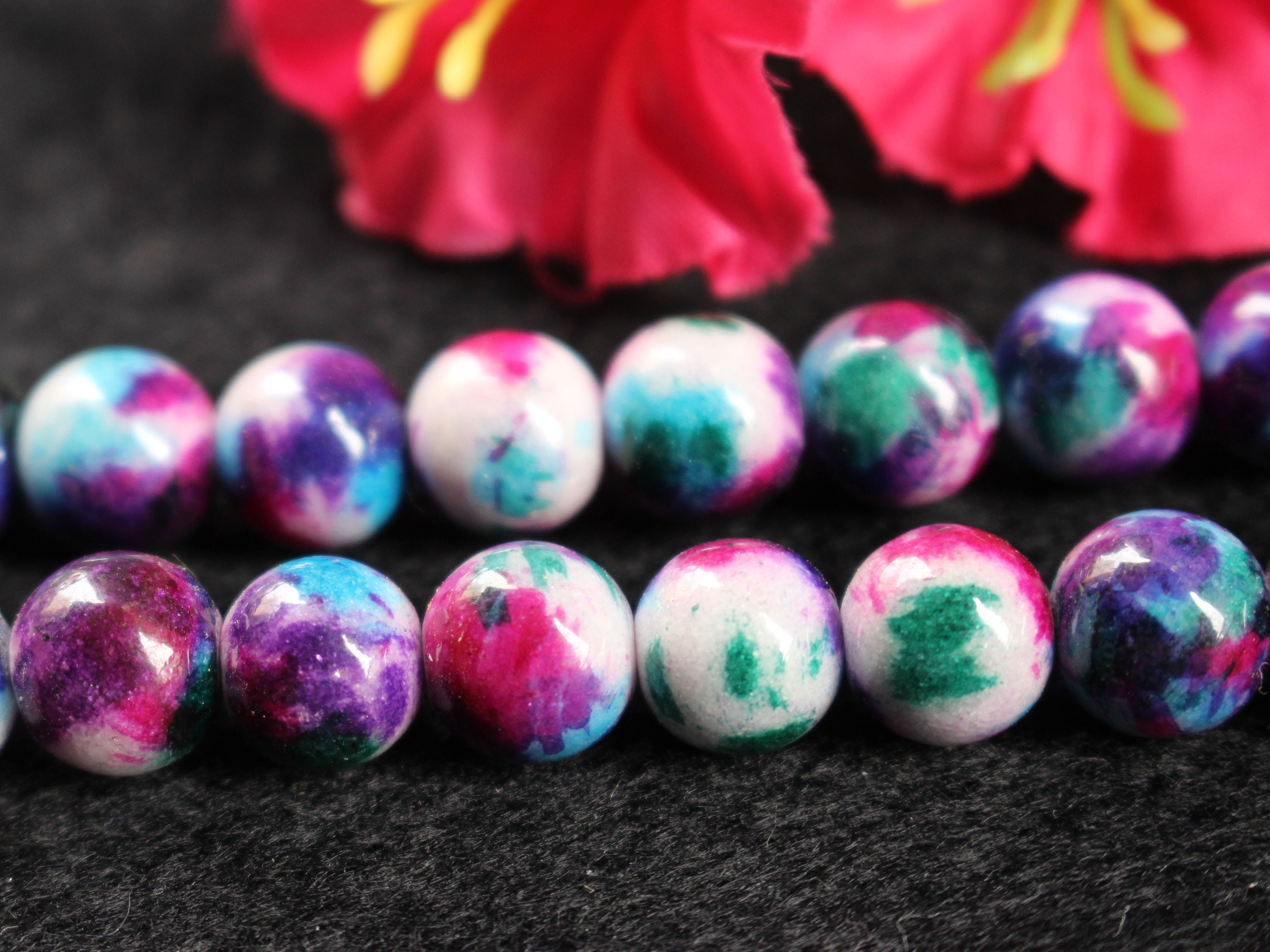 Rainbow Jade Smooth and Round Beads6mm 8mm 10mm 12mm Candy - Etsy