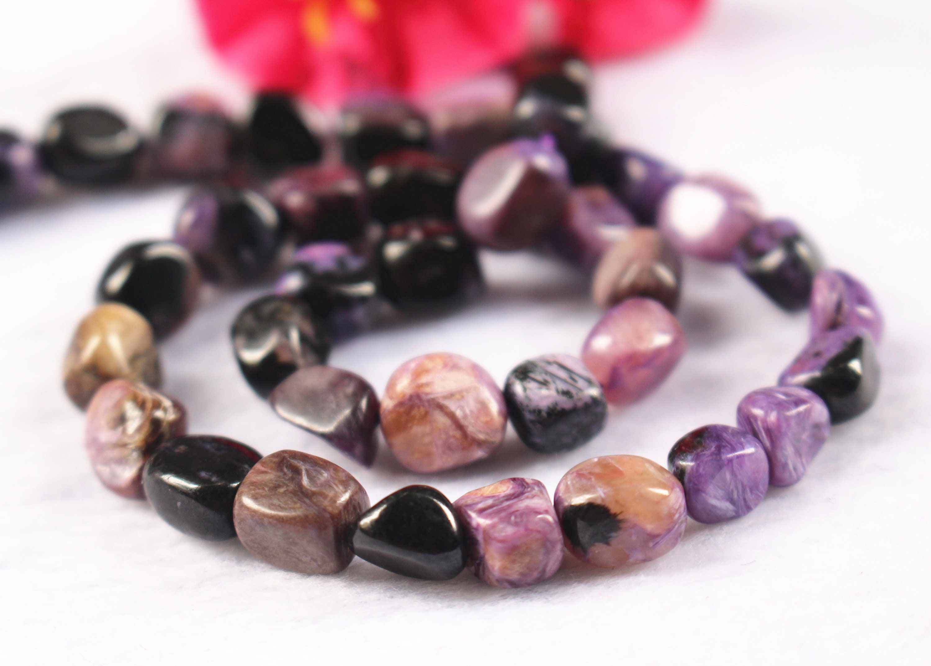 Natural Genuine Charoite Chip Beads8x10mm Natura Charoite | Etsy