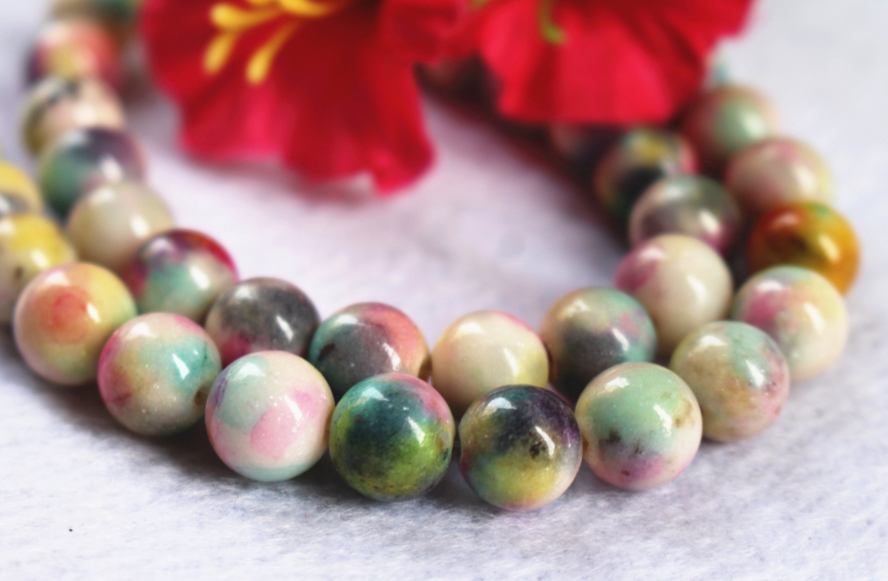 Rainbow Jade Smooth and Round Beads6mm 8mm 10mm 12mm Candy | Etsy