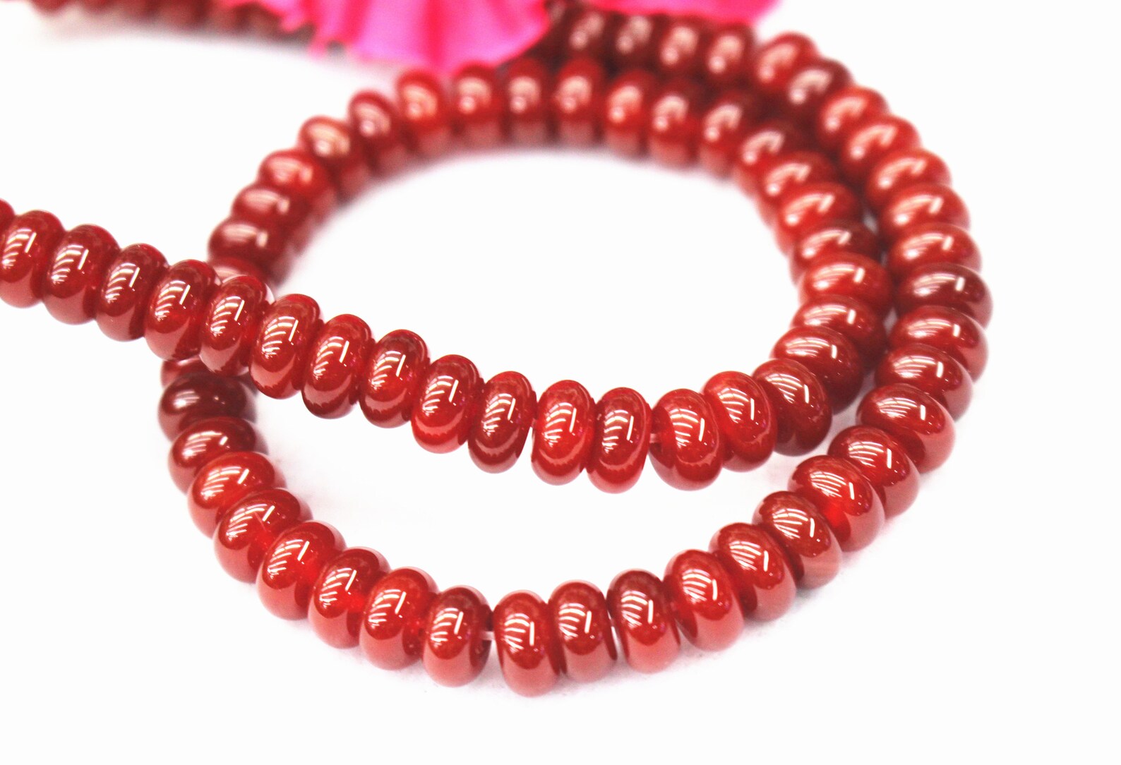 Natural Red Agate Beads4x6mm 5x8mm Red Agate Rondelle - Etsy