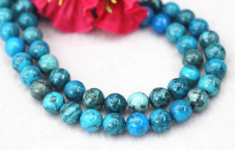 Natural Blue Jasper Smooth and Round Beads,6mm 8mm 10mm 12mm Blue ...