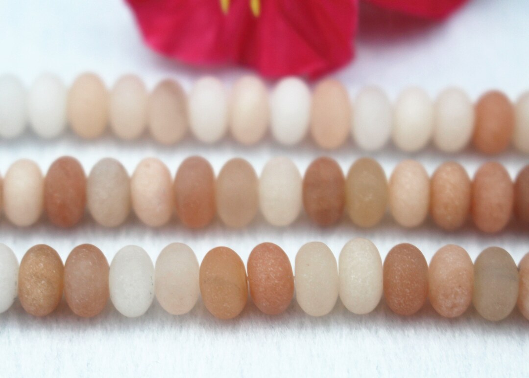 Matte Pink Aventurine Round Beads,4x6mm 5x8mm Pink Aventurine Rondelle ...