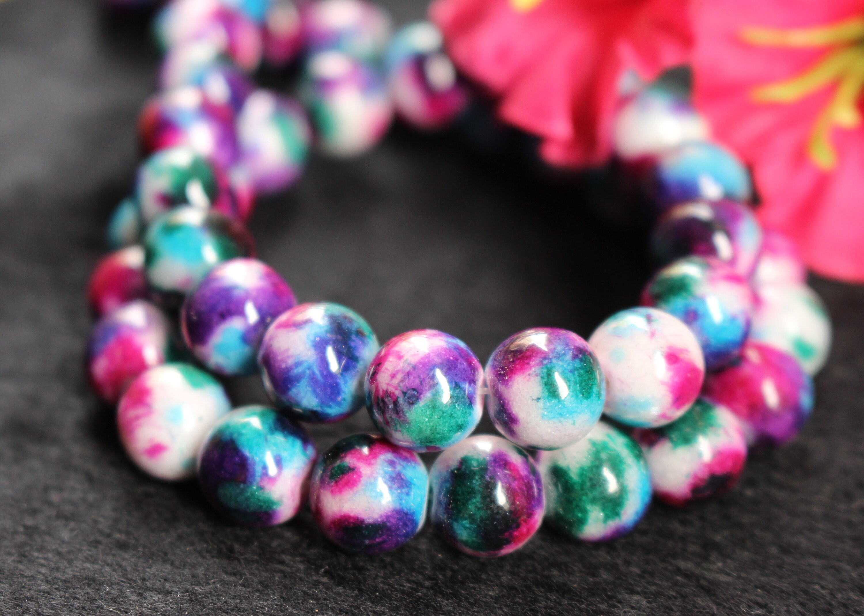 Rainbow Jade Smooth and Round Beads6mm 8mm 10mm 12mm Candy | Etsy