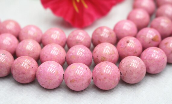 Pink Fossils Smooth and Round Beads6mm 8mm 10mm 12mm Fossils - Etsy