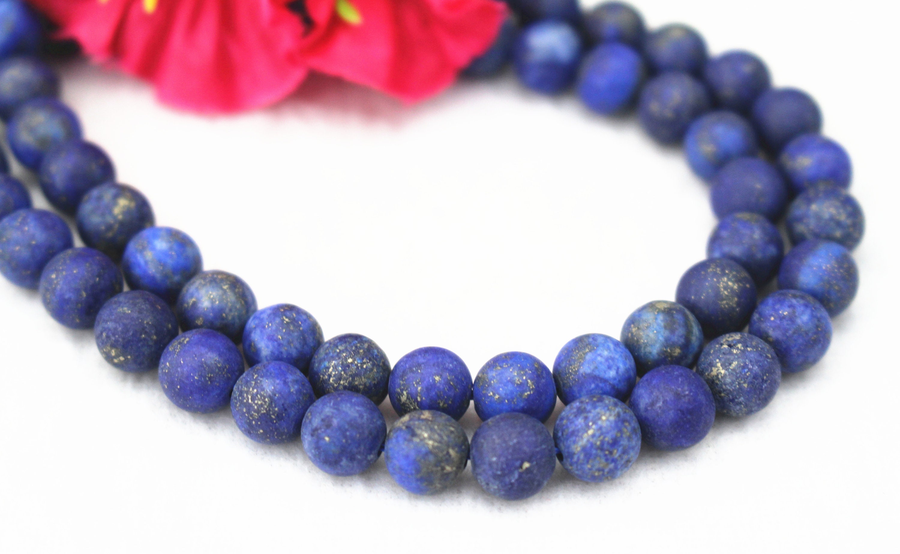 Natural Matte Lapis Lazuli Smooth Round Beads,4mm 6mm 8mm 10mm 12mm ...