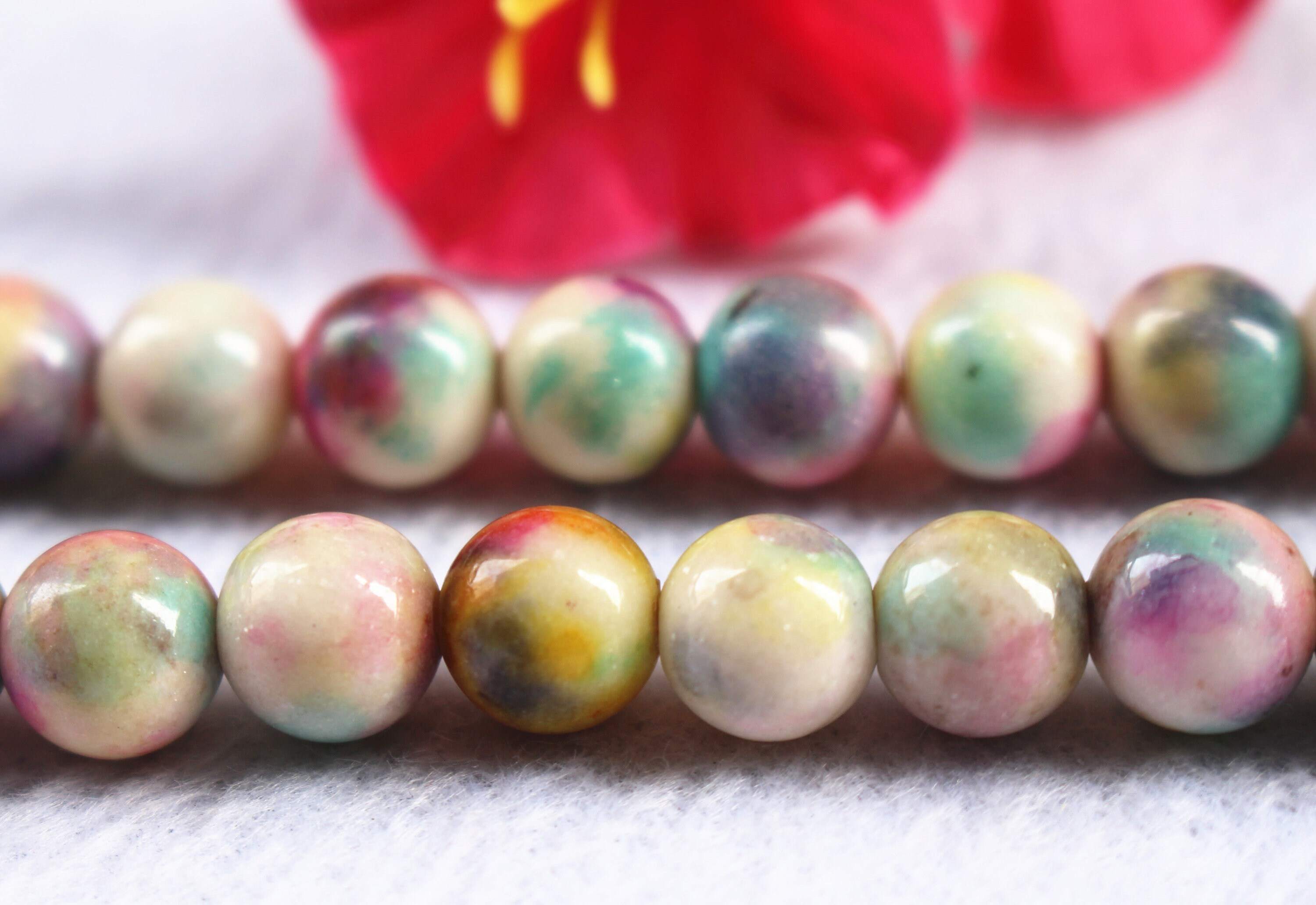 Rainbow Jade Smooth and Round Beads6mm 8mm 10mm 12mm Candy | Etsy