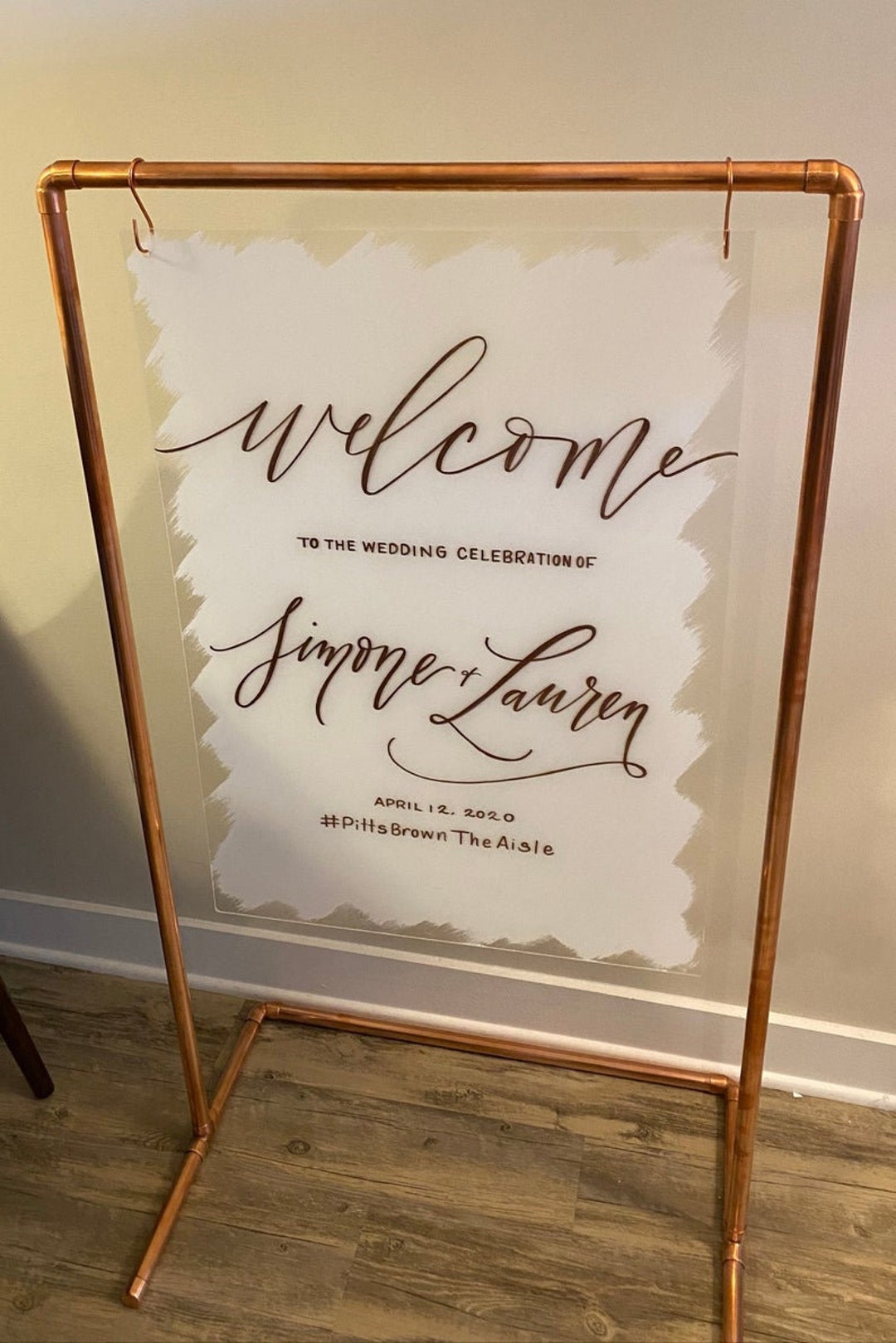 Seating Chart Stand, Copper Arch, Copper Seating Arch, 1/2' Copper ...