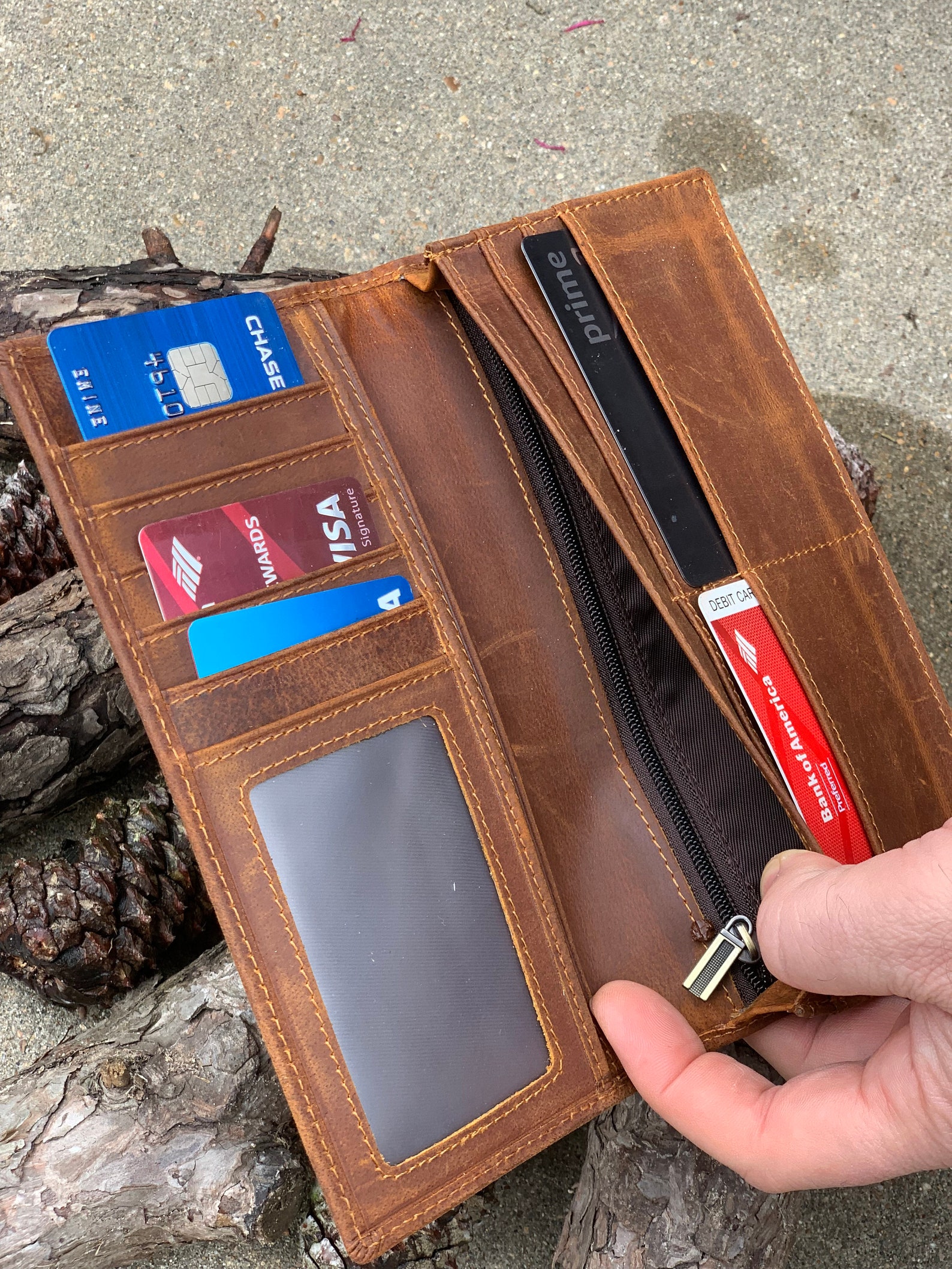 Unisex Long Wallet Personalized Leather Walletlong Leather - Etsy