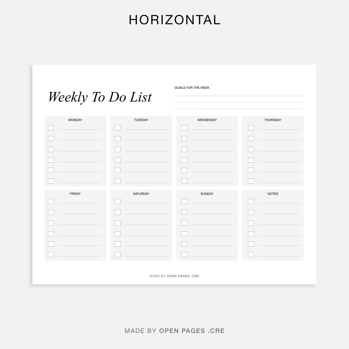 Weekly To Do List Printable Weekly Task List Template Weekly Etsy