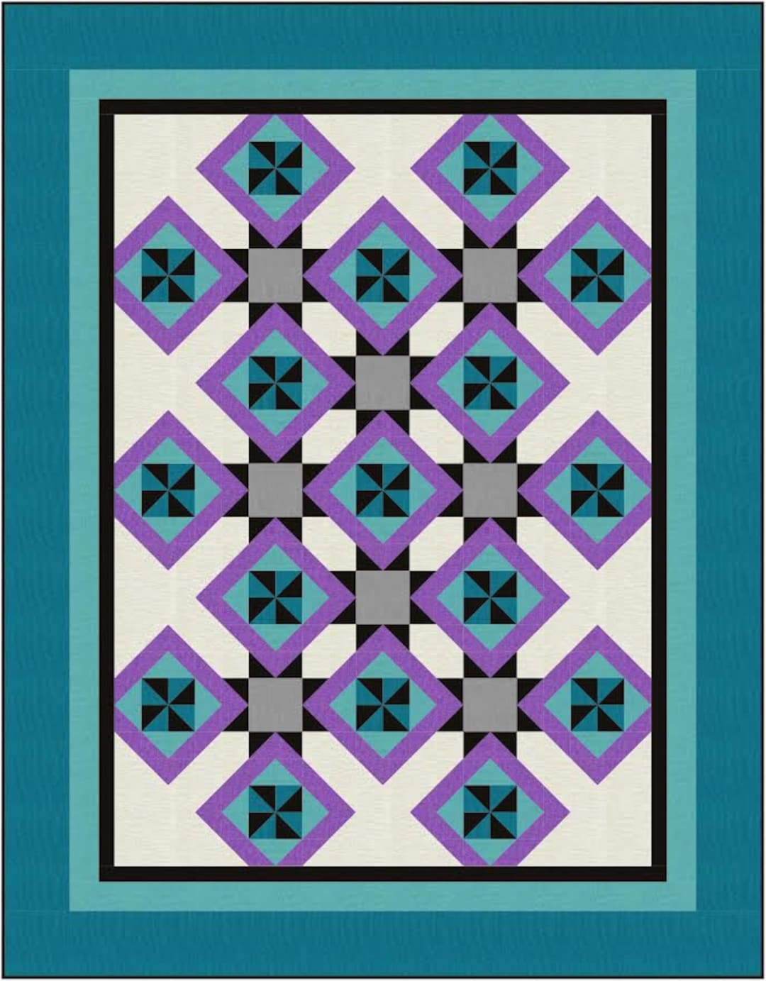 Cartwheels Quilt Pattern. Downloadable. - Etsy