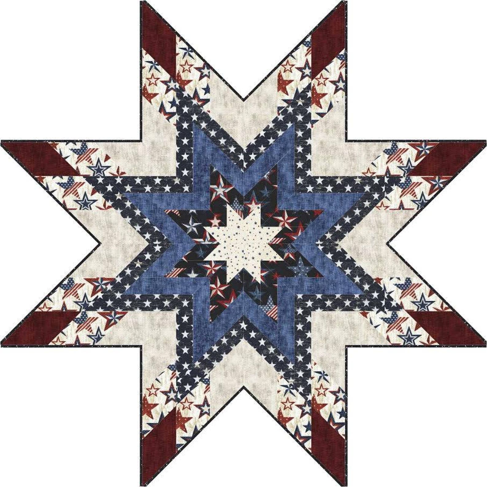 Star Shaped Table Topper Quilt Pattern 2 Sized Included | Etsy