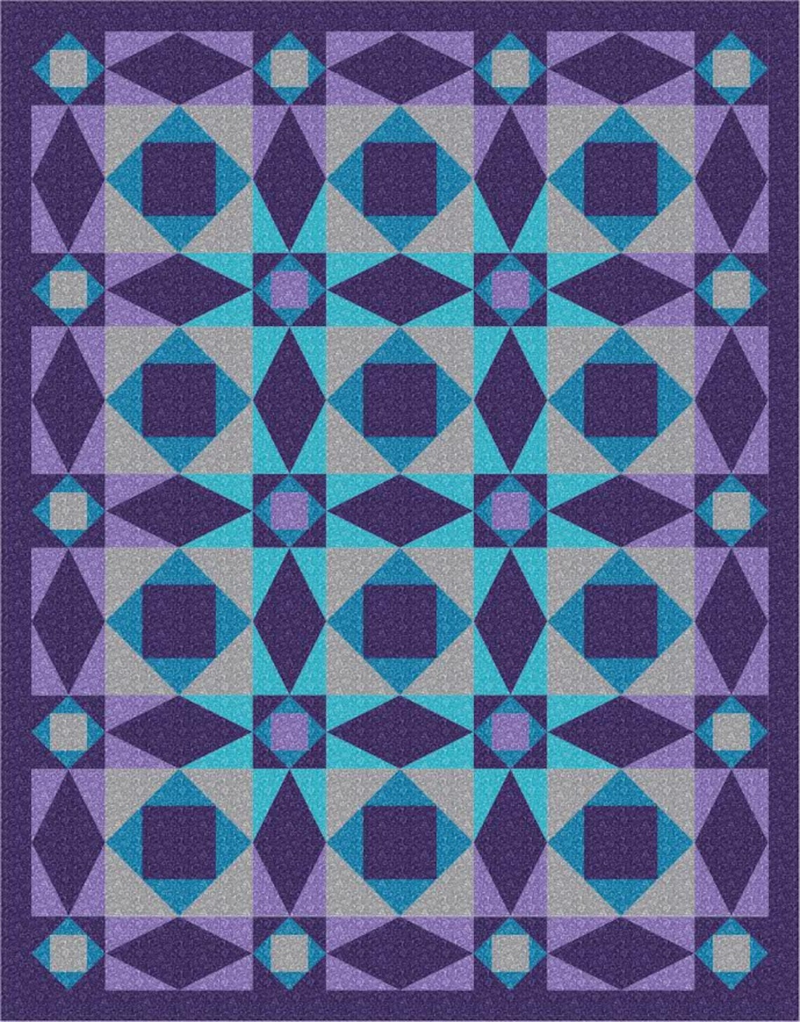 Waverly Quilt Pattern. Storm at Sea Variation. PDF, Northcott, Batiks ...