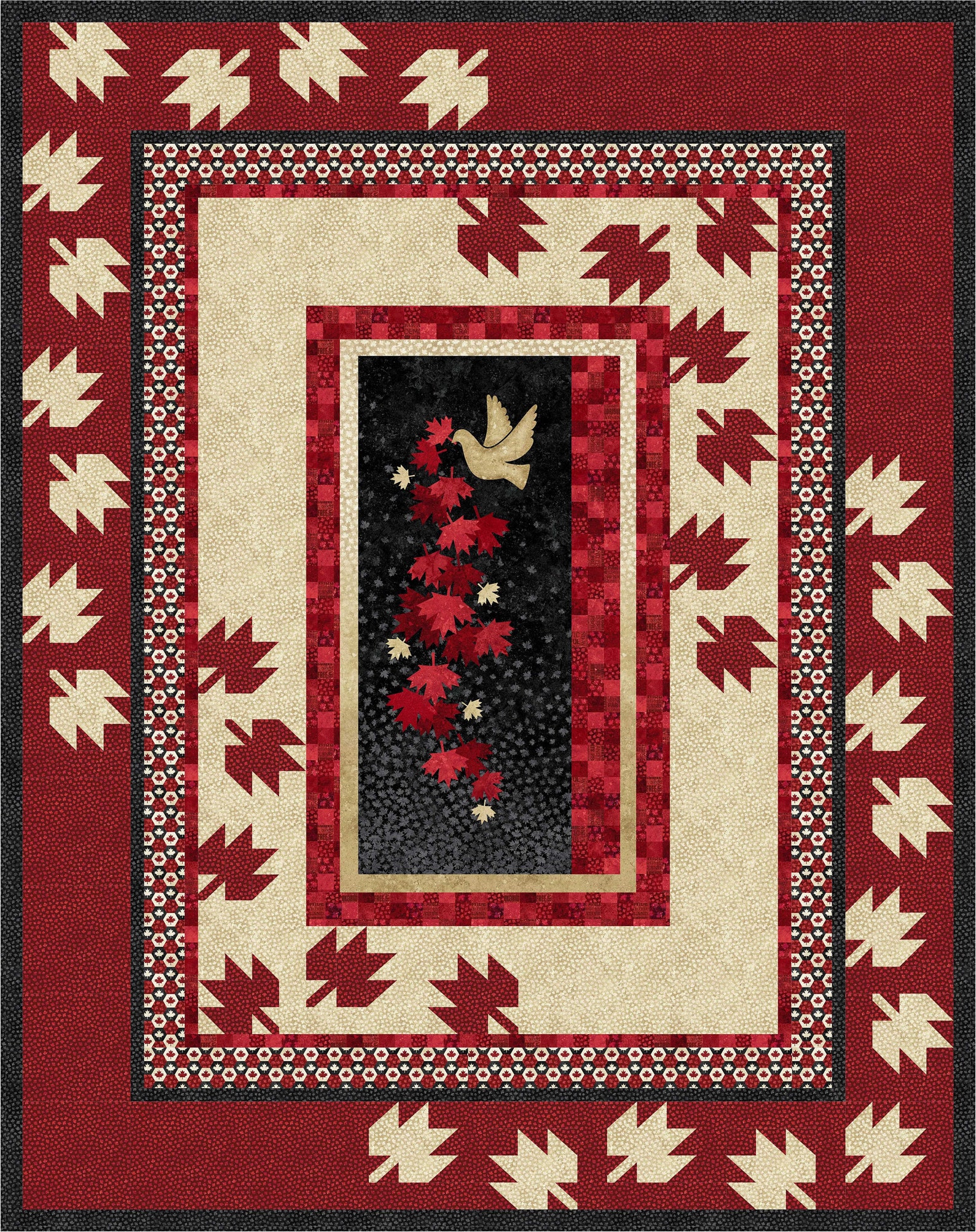 PDF Scattered Leaves Quilt Pattern, Canadian Version, Northcott, Quilts ...
