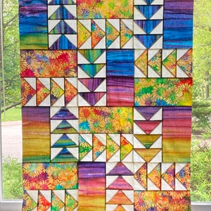 Rush Hour, Quilt Pattern, Batiks, Timeless Treasures, Passport, Dazzle ...