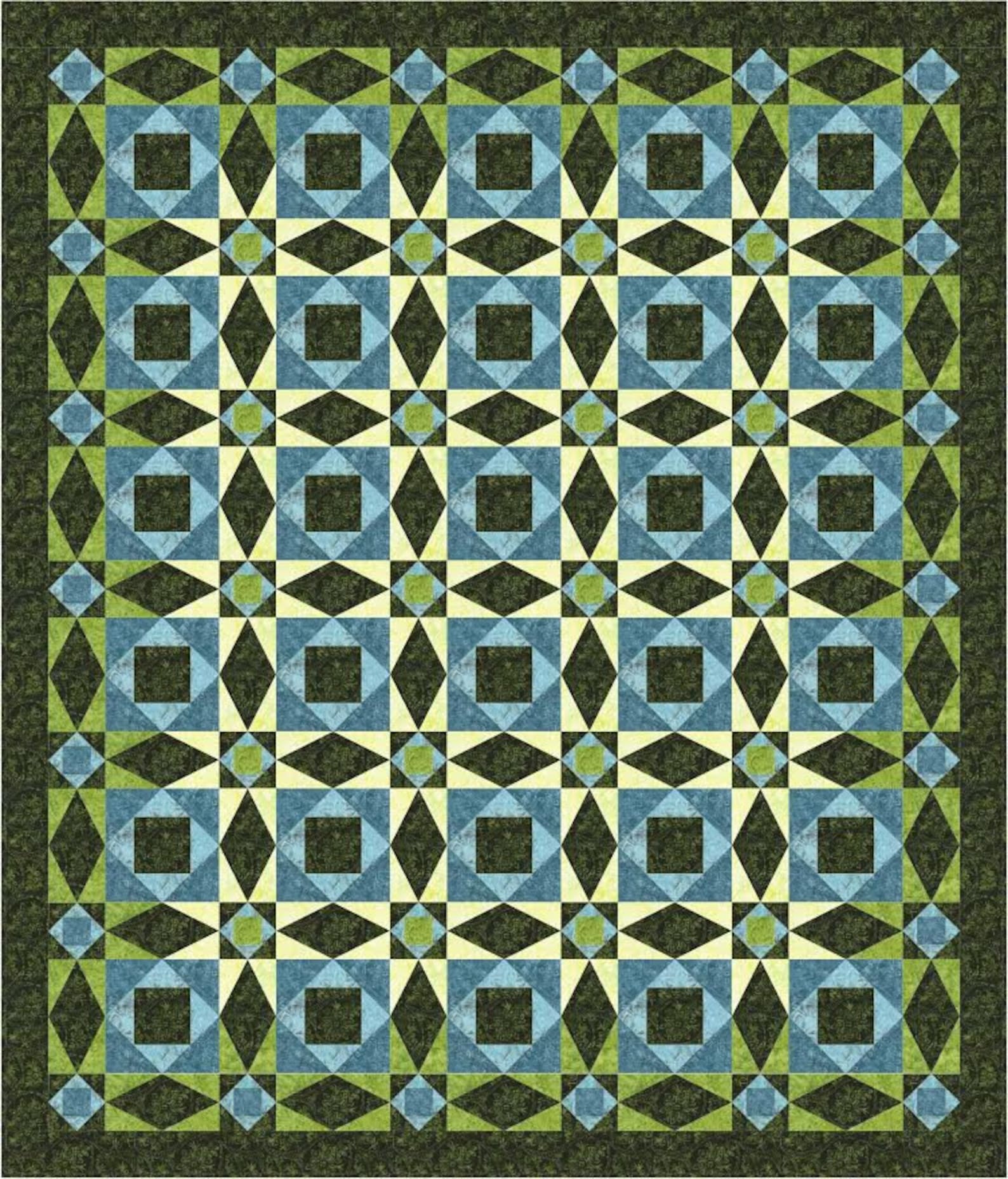 Waverly Quilt Pattern. Storm at Sea Variation. PDF, Northcott, Batiks ...
