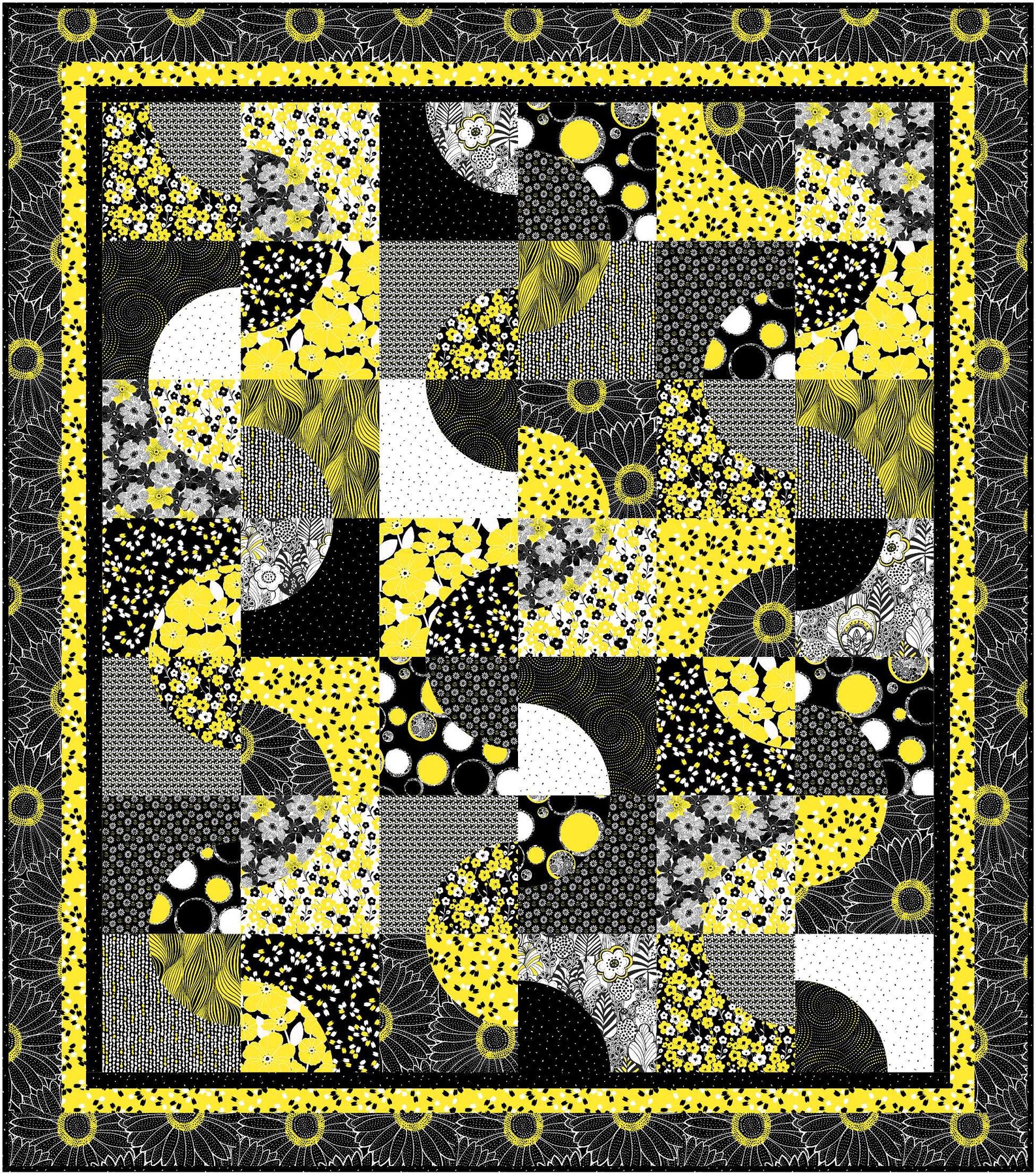 Half Moon Rising Quilt Pattern by the Fabric Addict, 2 Sizes in Pattern ...