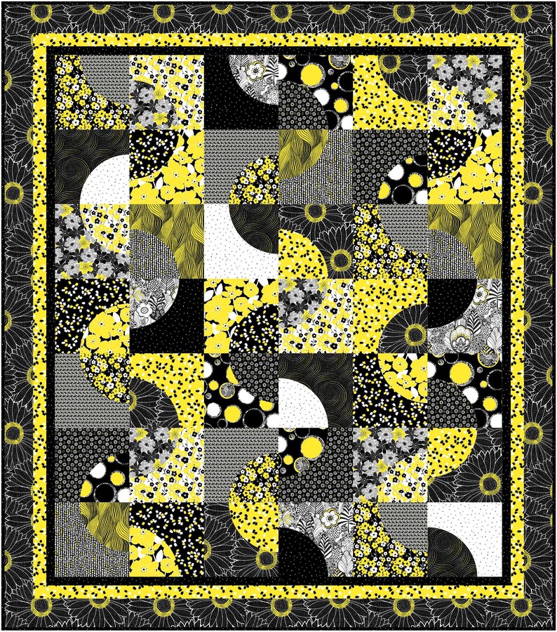 Half Moon Rising Quilt Pattern by the Fabric Addict, 2 Sizes in Pattern ...