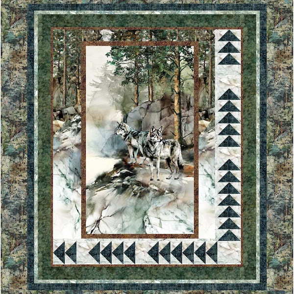 Wolf Quilt Pattern - Etsy