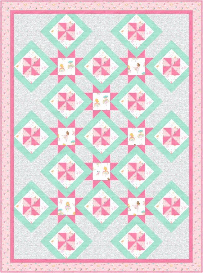 PDF Pattern Cartwheels, Quilt Pattern, Easy, Dear Stella, Peppered ...