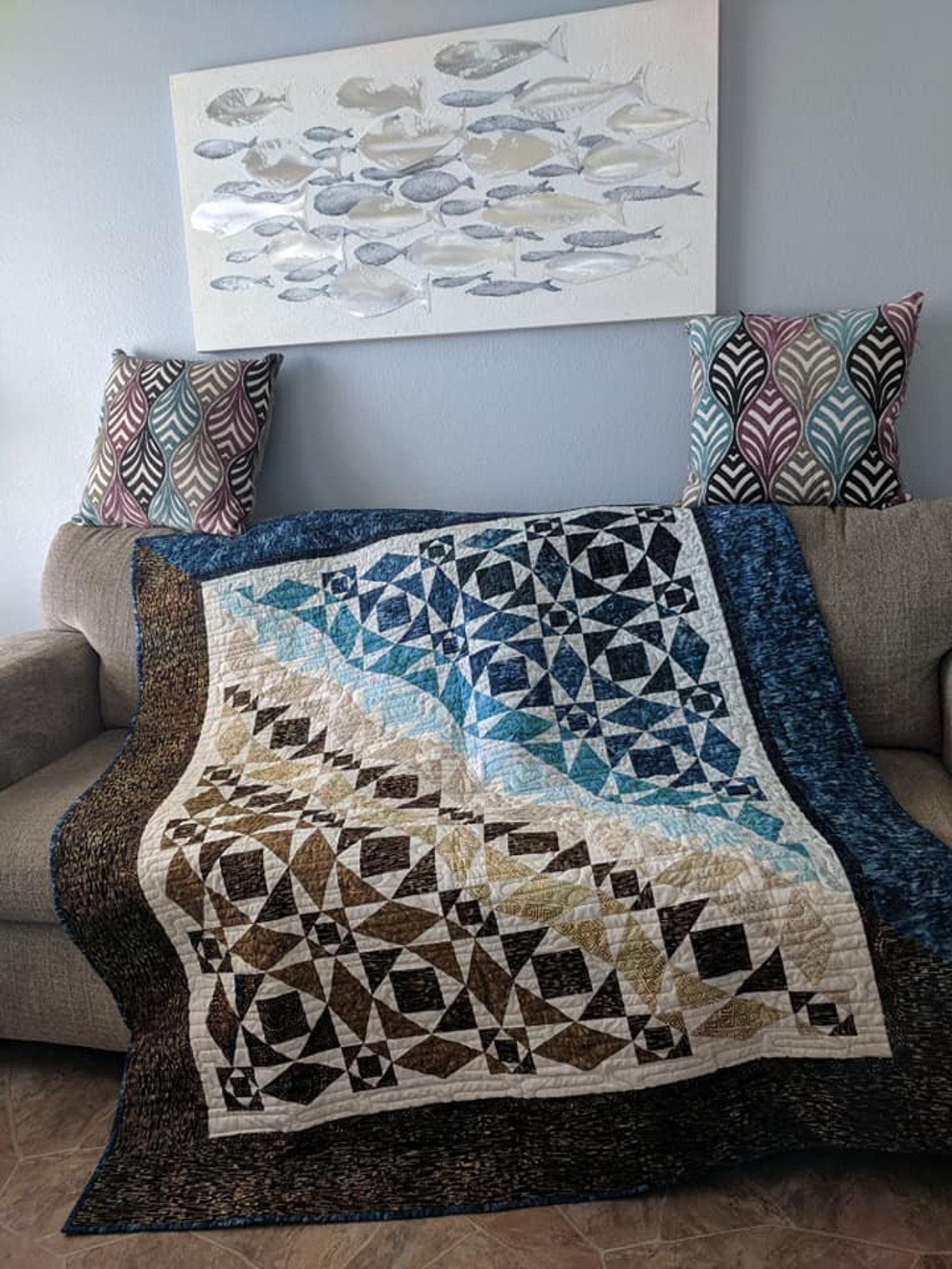 High Tide Quilt Pattern, PDF, Tonga Scuba, Storm at Sea, Fabric Addict ...