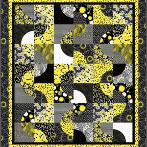 Half Moon Rising Quilt Pattern by the Fabric Addict, 2 Sizes, Queen and ...