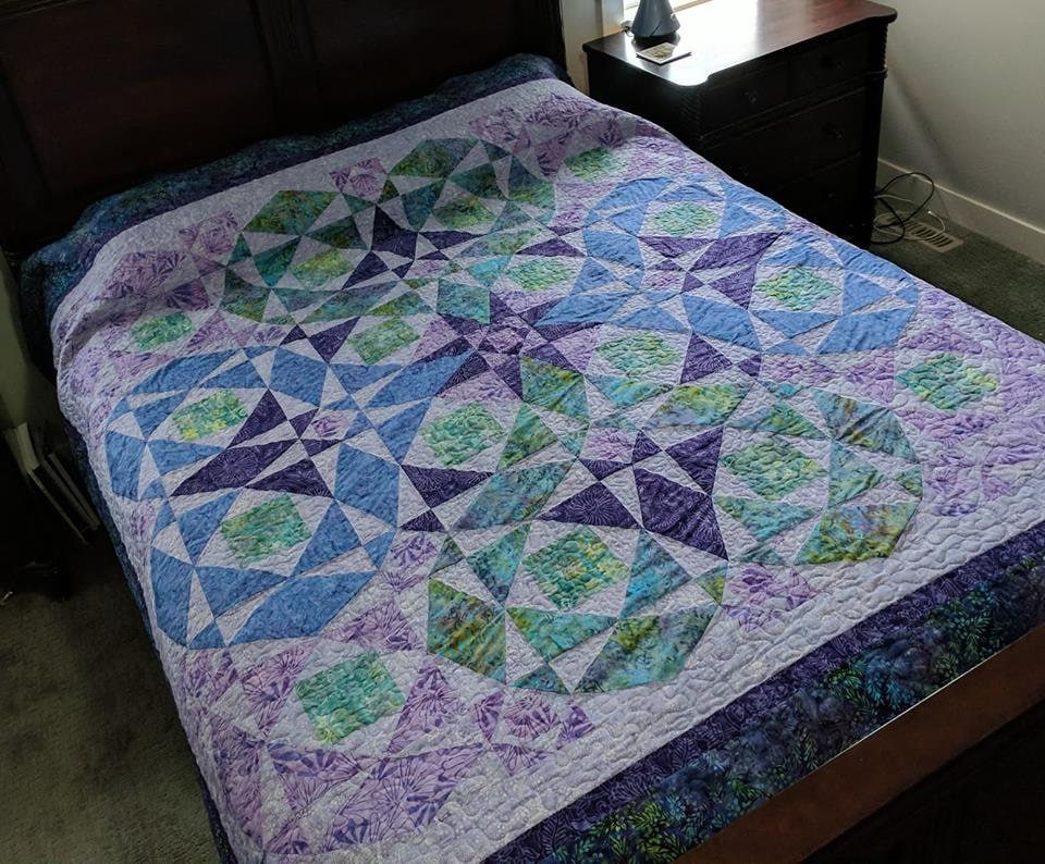 Forever Quilt Pattern, Storm at Sea, Fabric Addict, Batik, Queen, Throw ...