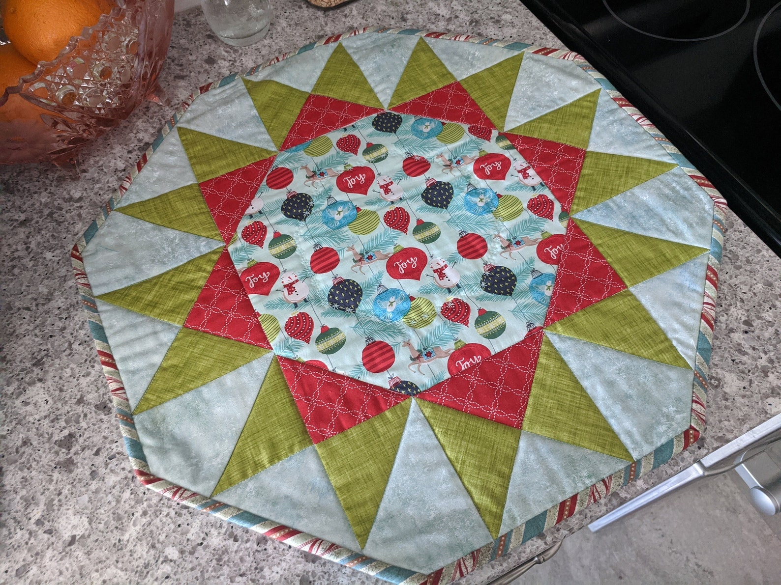 Free Shipping - Quilted Table Topper Kit - Sunburst - Modern Christmas ...