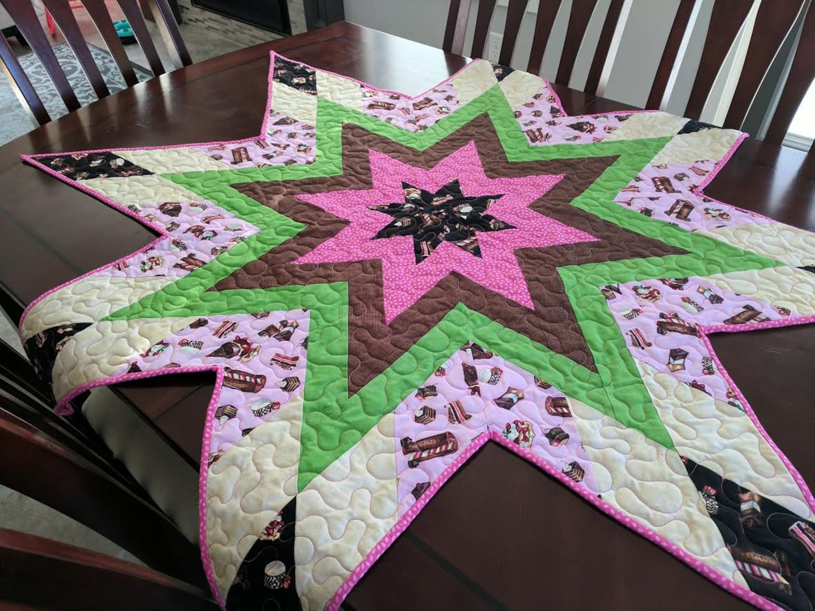 Star Shaped Table Topper Quilt Pattern 2 Sized Included | Etsy