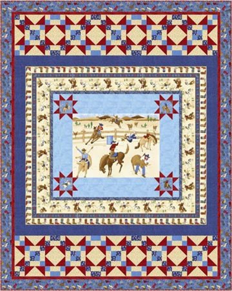 Rodeo Round up Quilt Panel, Northcott, Starring a Panel, Fabric Addict ...