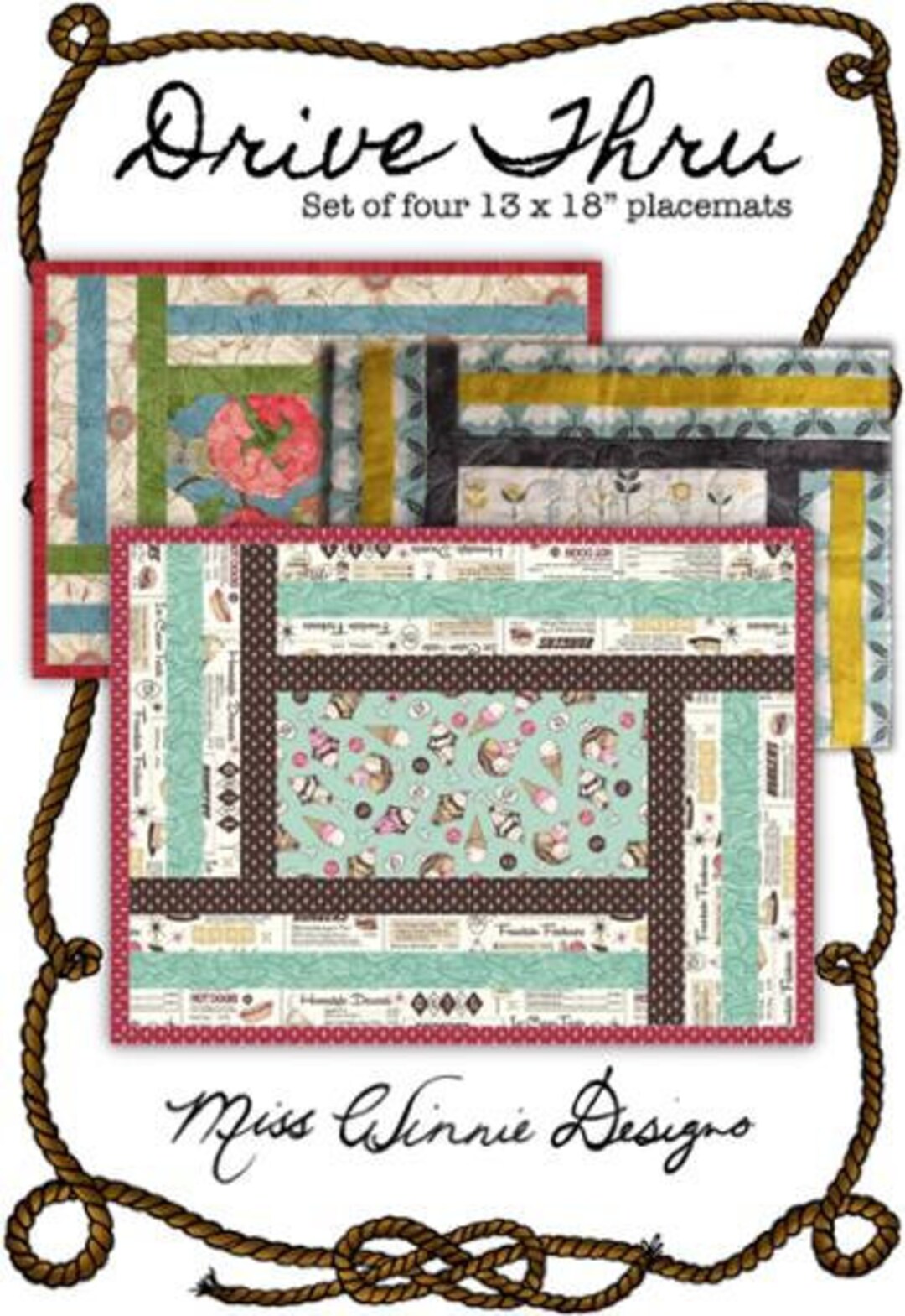 Drive Thru, Pattern, Place Mats. Miss Winnie Designs - Etsy
