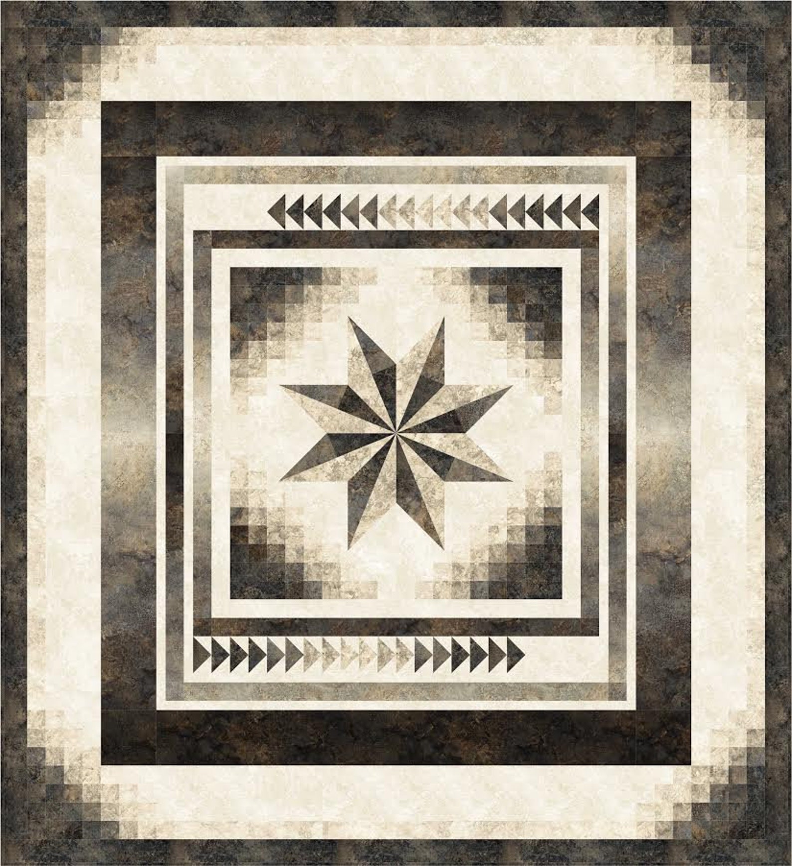 Gradient Star Quilt Pattern, Northcott Stonehenge, Gradations, Ombre ...