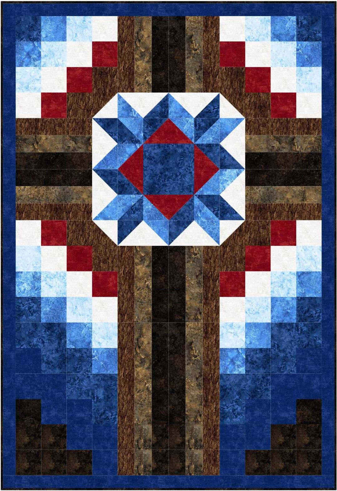 The Old Rugged Cross Quilt Kit. Throw, Quilts of Valor, Northcott, USA ...