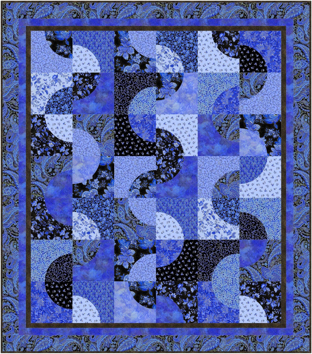 Half Moon Rising Quilt Pattern by the Fabric Addict, 2 Sizes in Pattern ...