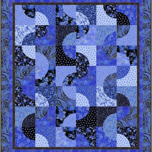 Half Moon Rising Quilt Pattern by the Fabric Addict, 2 Sizes in Pattern ...