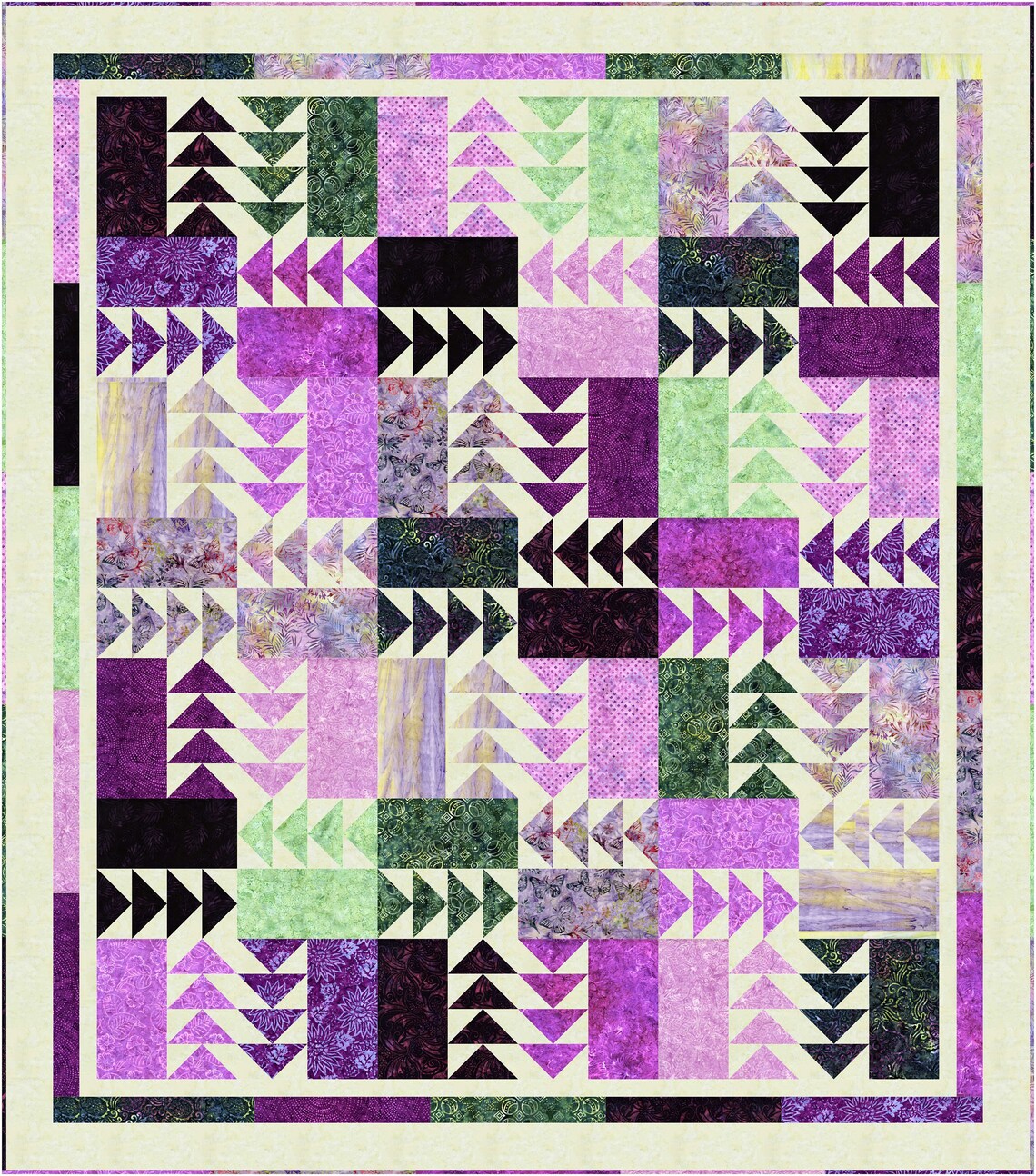 Rush Hour Quilt Pattern Batiks Timeless Treasures - Etsy