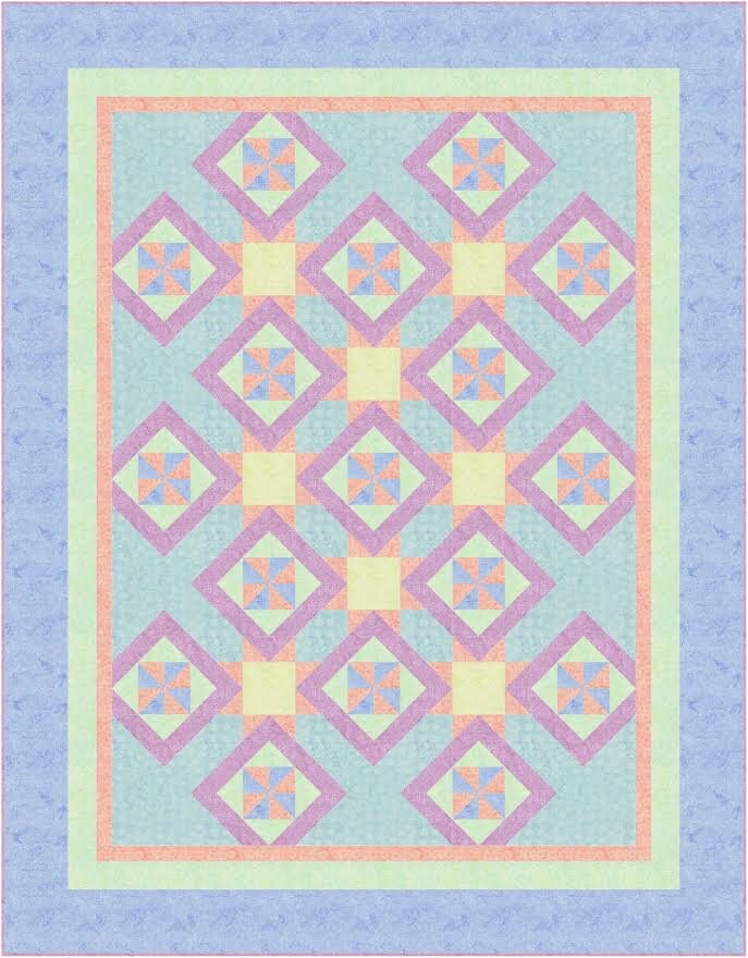 PDF Pattern Cartwheels, Quilt Pattern, Easy, Dear Stella, Peppered ...