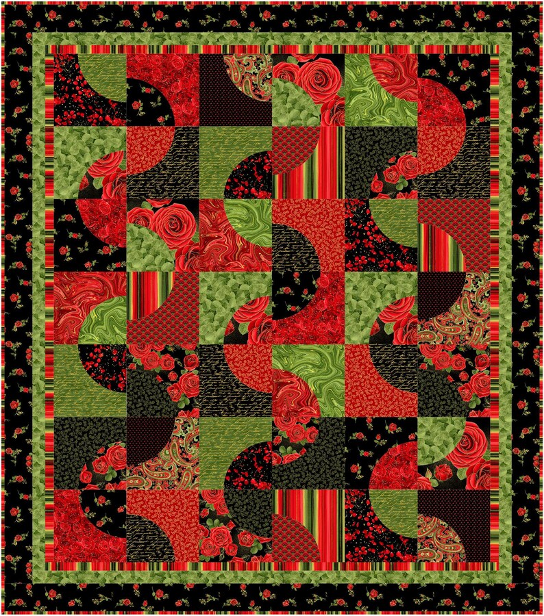 Half Moon Rising Quilt Pattern by the Fabric Addict, 2 Sizes in Pattern ...