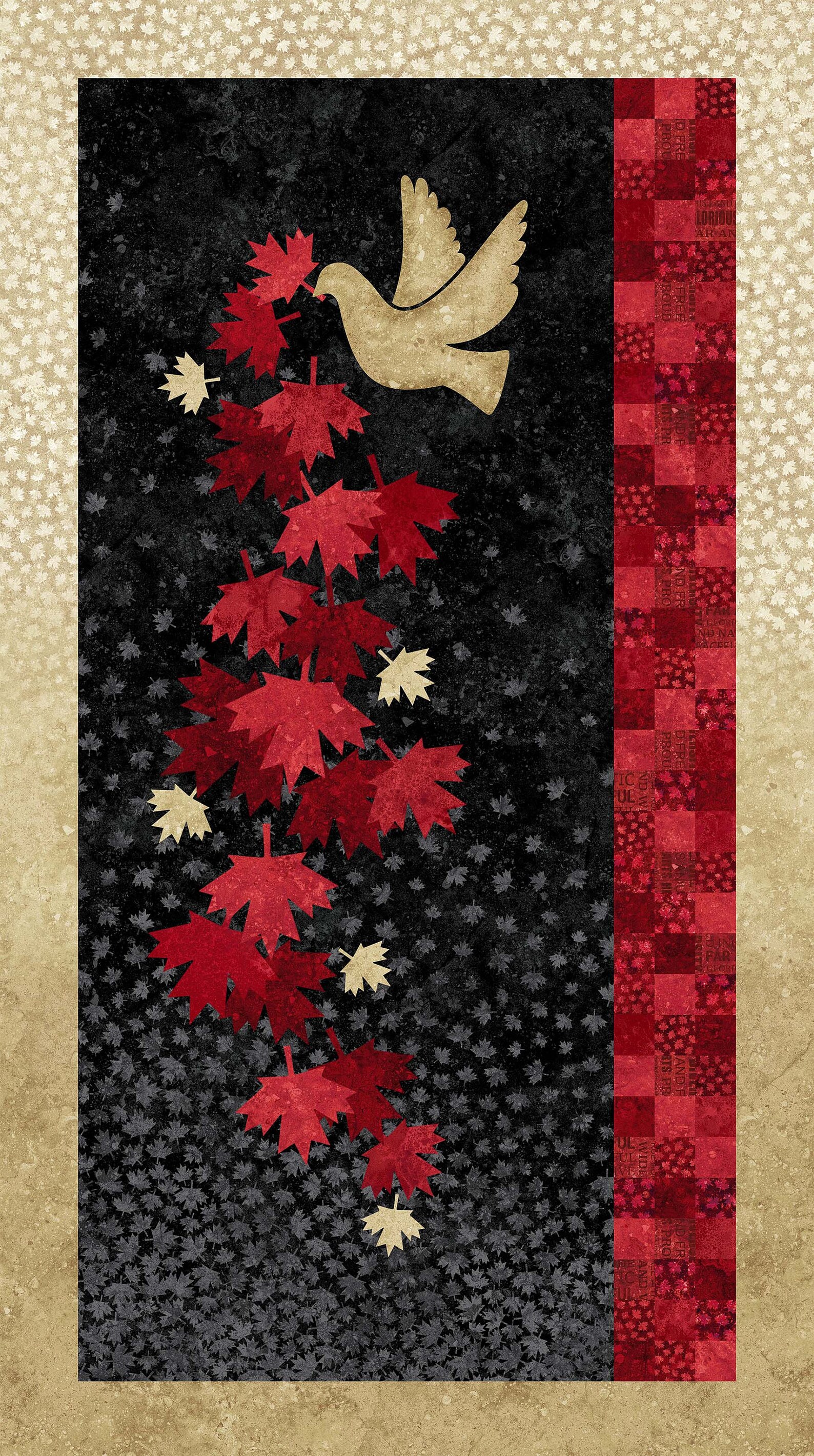 PDF Scattered Leaves Quilt Pattern, Canadian Version, Northcott, Quilts ...