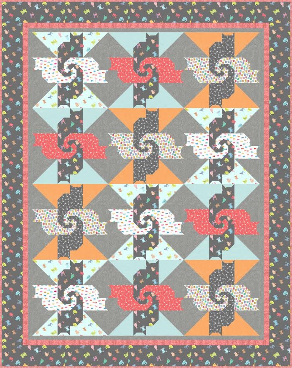 Cats in the Kitchen Quilt Pattern Downloadable Quilt - Etsy