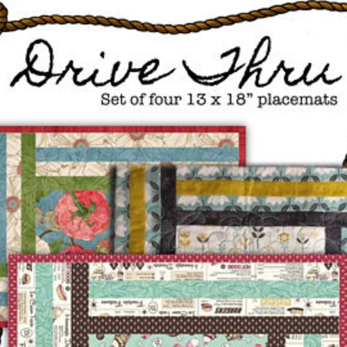 Drive Thru Pattern Place Mats. Miss Winnie Designs - Etsy