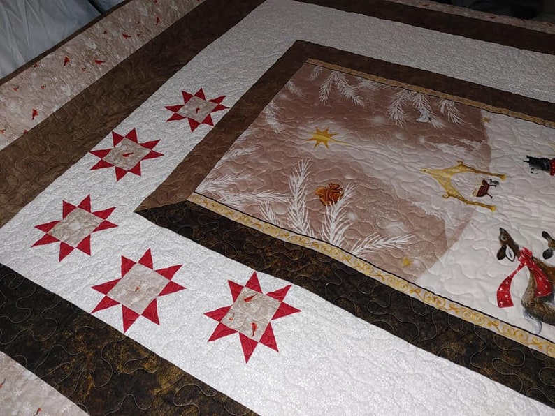 Five Star Quilt Kit Nativity Panel Easy to Make Woodland - Etsy