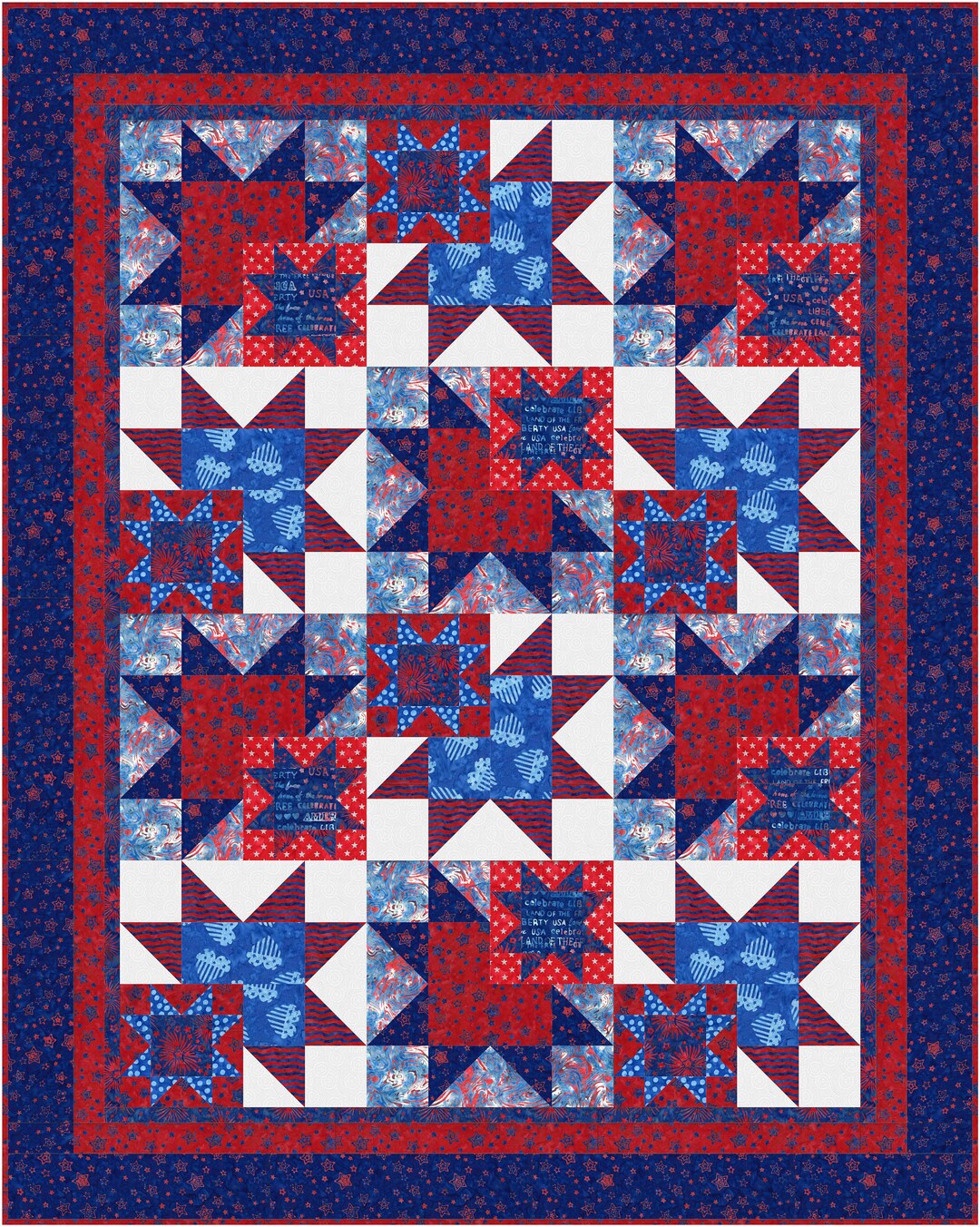 Stars in Stars Quilt Pattern. Download Copy. - Etsy