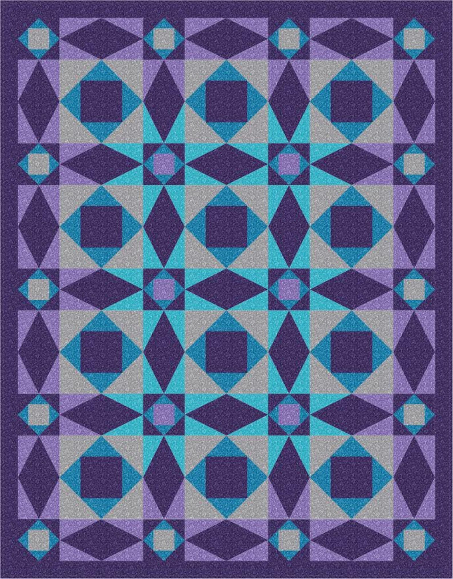 Waverly Quilt Pattern. Storm at Sea Variation, Throw Queen, Northcott ...