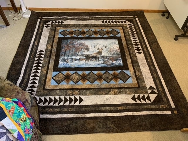 Picture This PDF quilt pattern Northcott Canada Goose Moose | Etsy