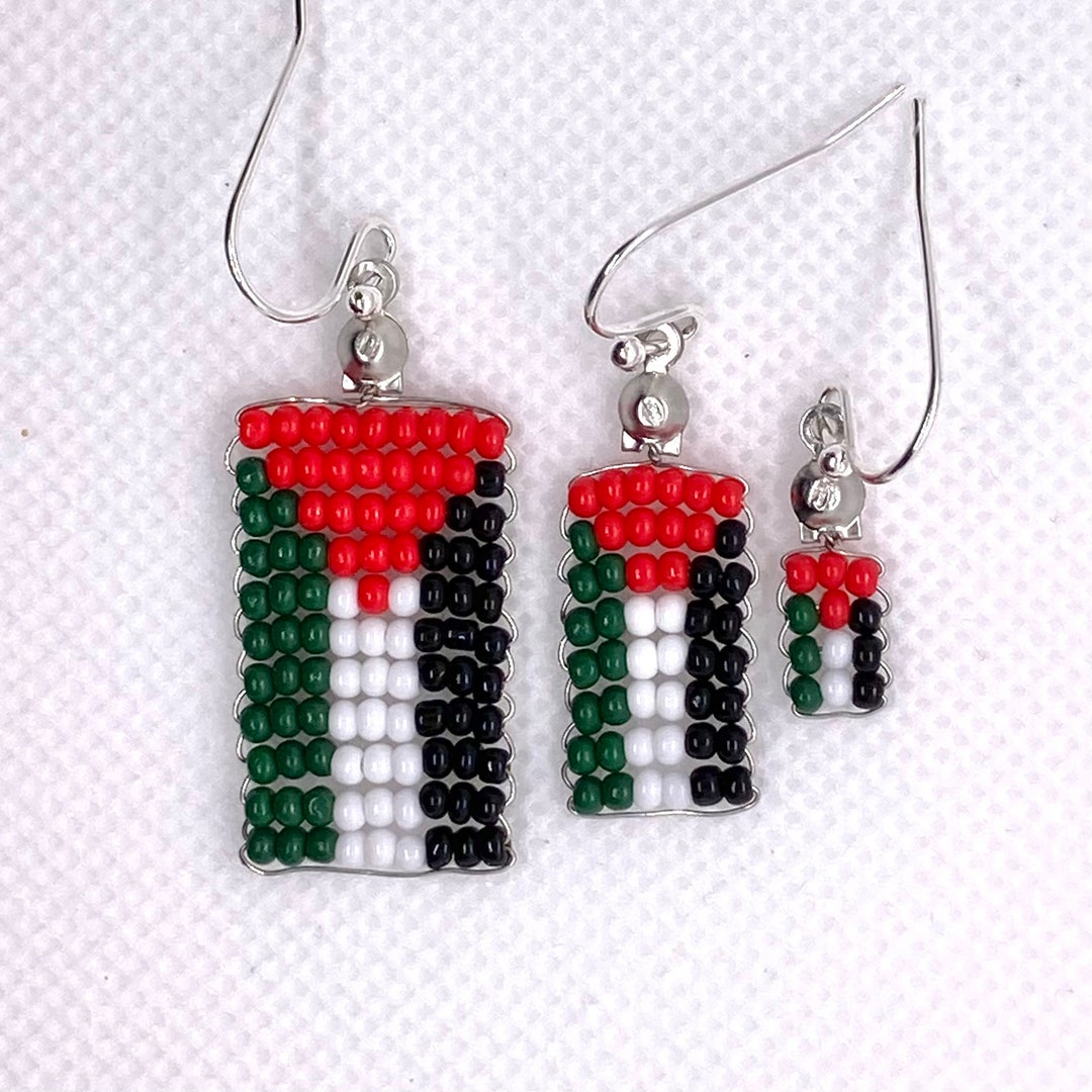 Free Palestine FLAGS Flag Sterling Silver Earrings Small Mini ...
